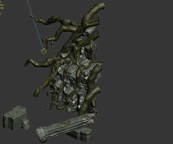 ArtStation - Fallen Land - Tree Roots 01 | Game Assets