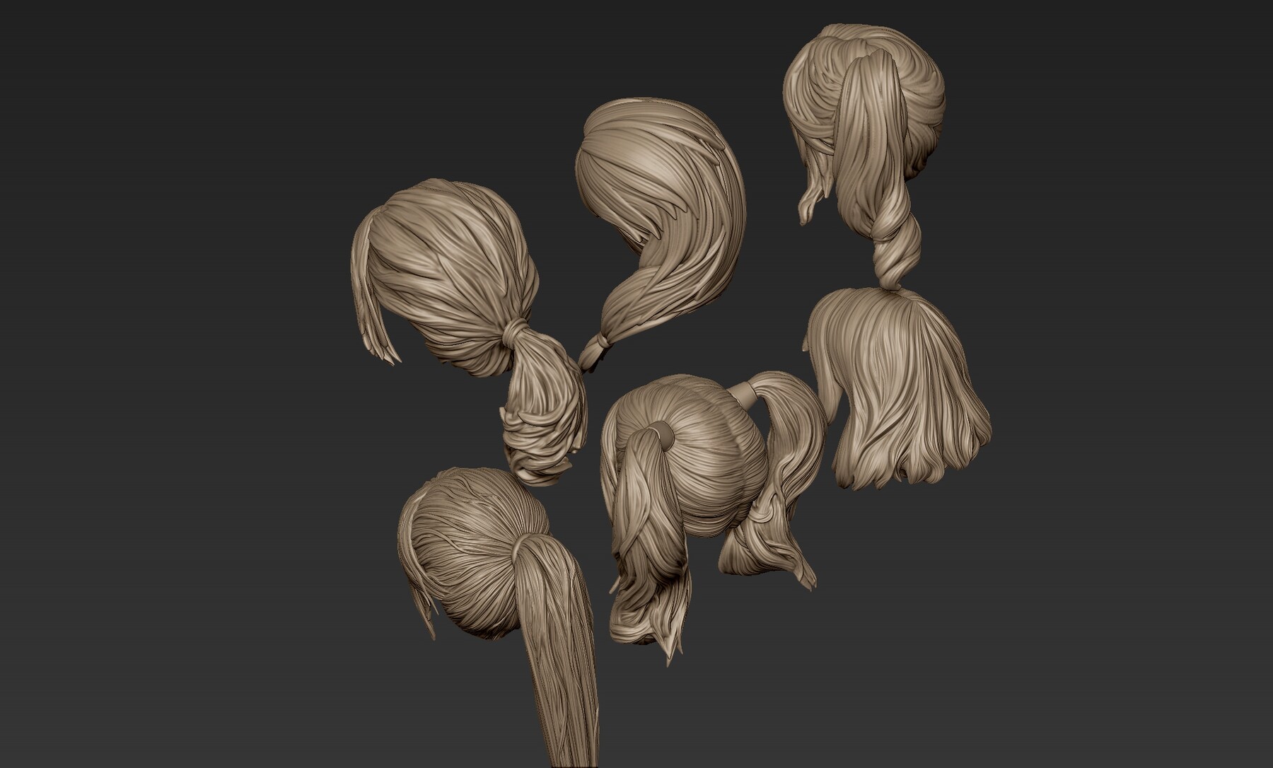 ArtStation - Hair Collection 6 | Resources