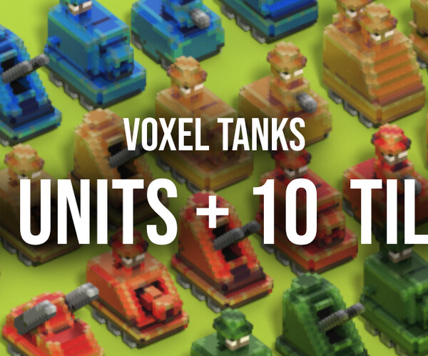 ArtStation - 10 Voxel Tanks And Terrains | Game Assets