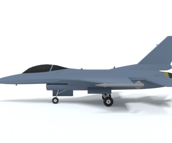 ArtStation - Low Poly Cartoon F-16c Fighting Falcon | Game Assets