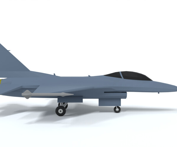 ArtStation - Low Poly Cartoon F-16c Fighting Falcon | Game Assets