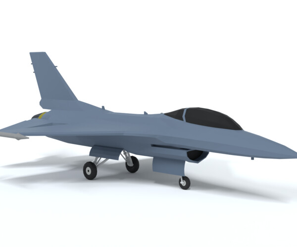 ArtStation - Low Poly Cartoon F-16c Fighting Falcon | Game Assets