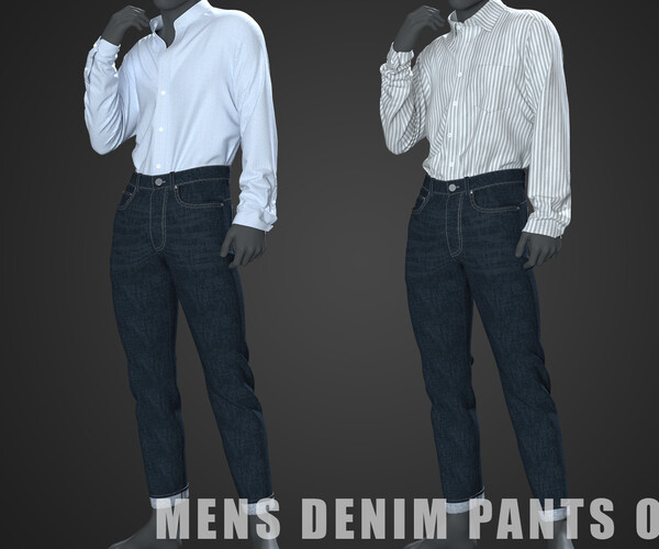 ArtStation - Mens - Denim Pants Outfit | Resources