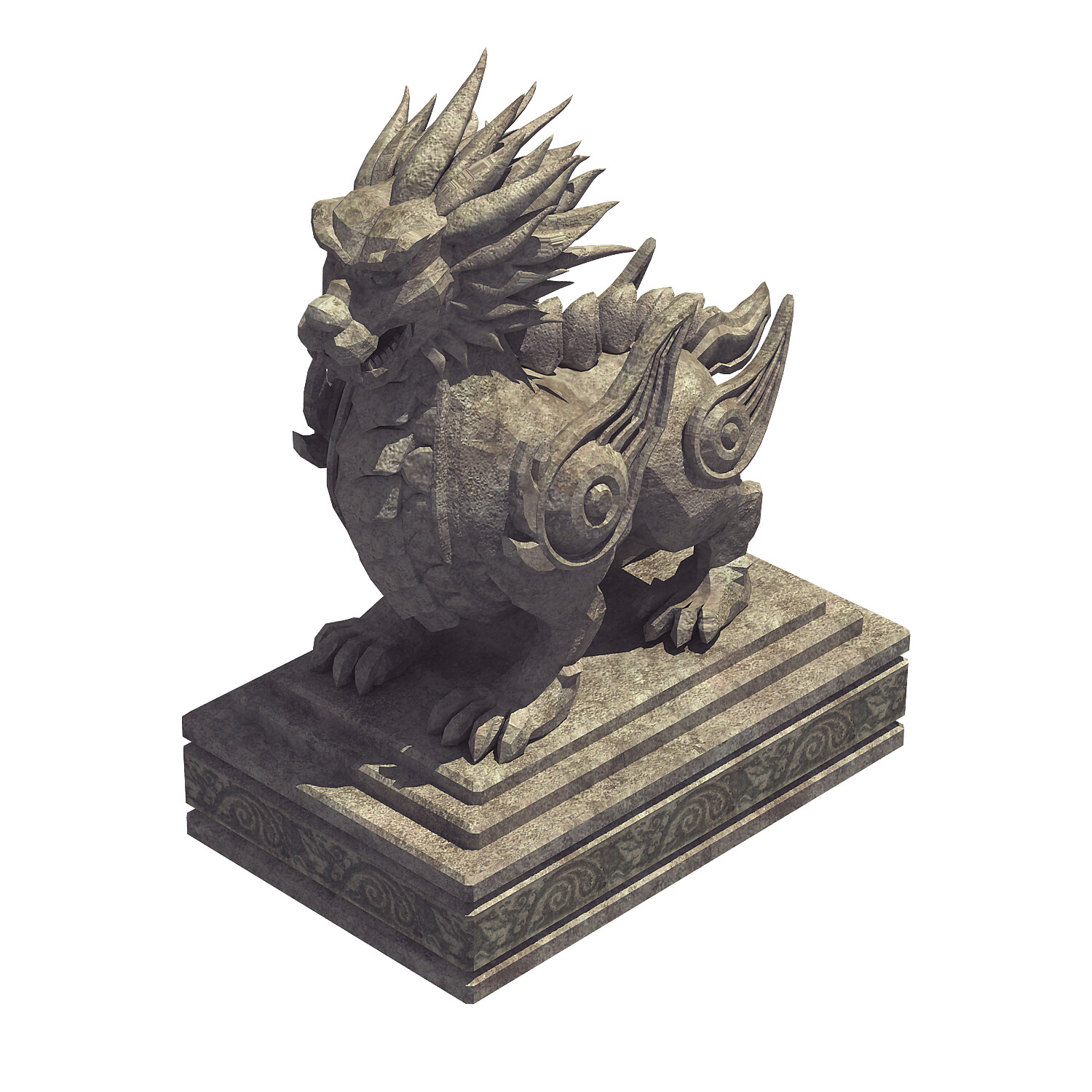 ArtStation - China - Stone Carving - Shishi 65 | Game Assets