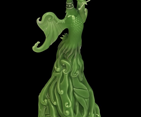 ArtStation - Emerald - Phoenix Sculpture 17 | Game Assets