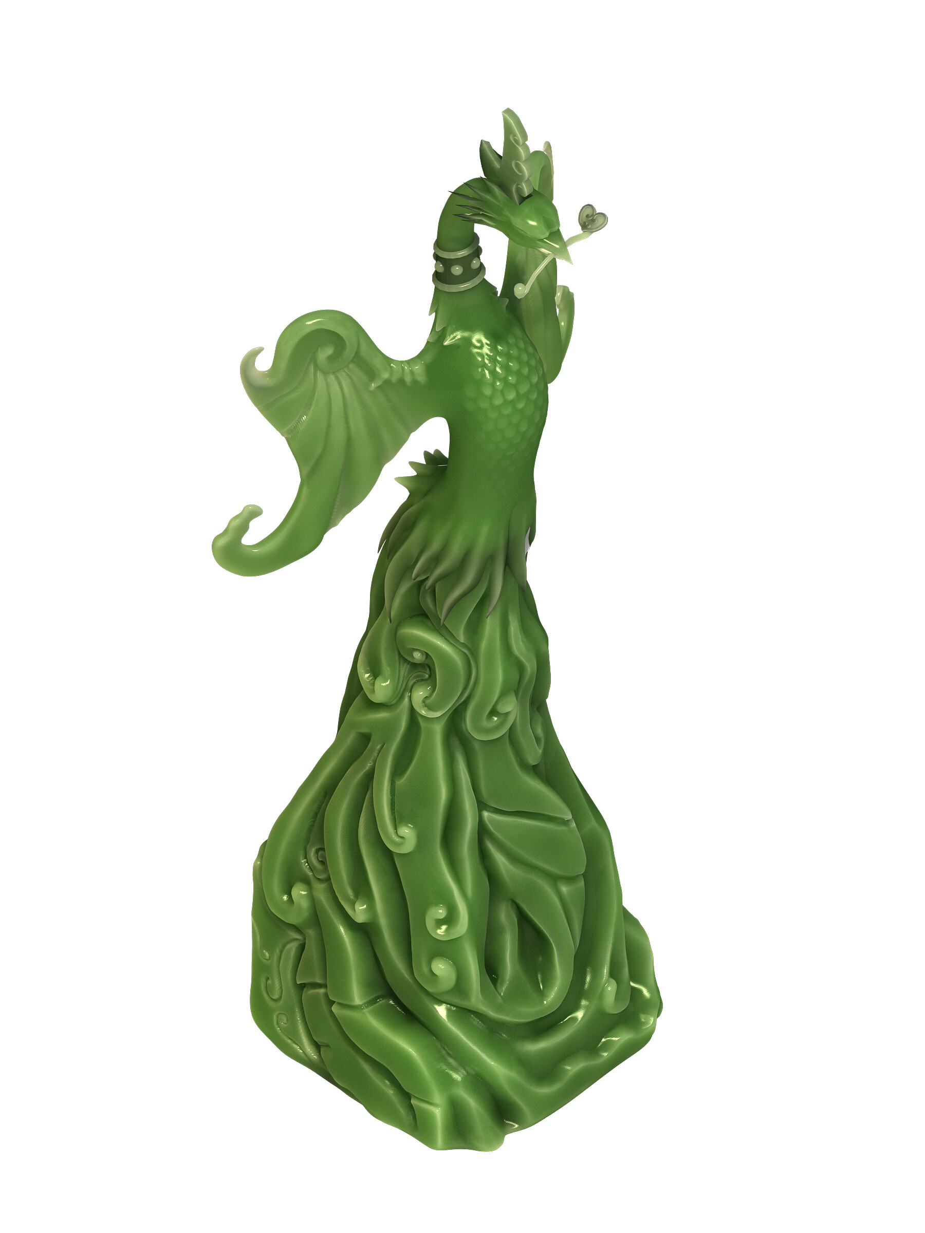 ArtStation - Emerald - Phoenix Sculpture 17 | Game Assets