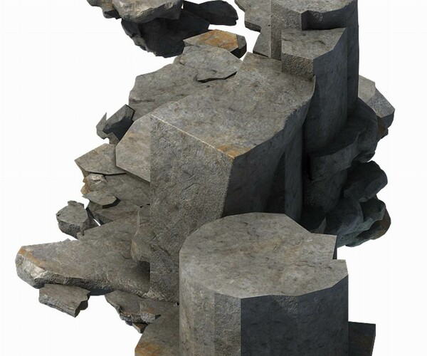 ArtStation - Dali Duan - Rock 01 | Game Assets