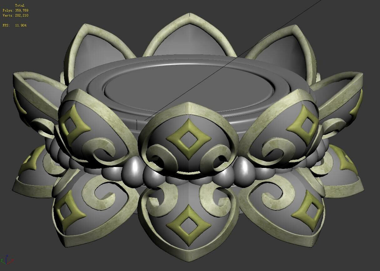 ArtStation - Landing interface - stone lotus 03 | Game Assets