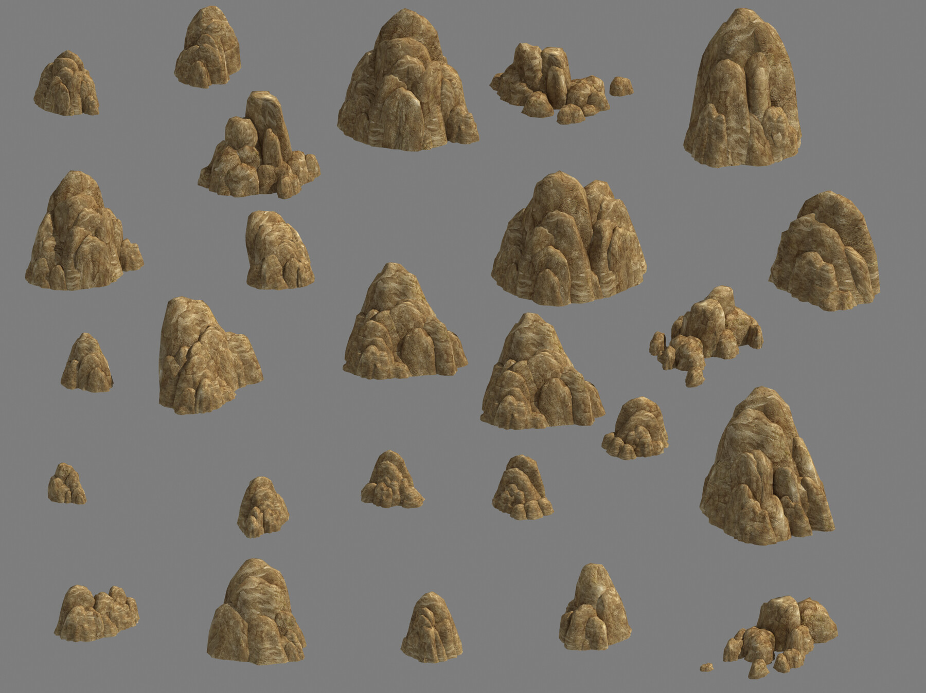 ArtStation - Fountain Hill Rock - Terrain 01 | Game Assets