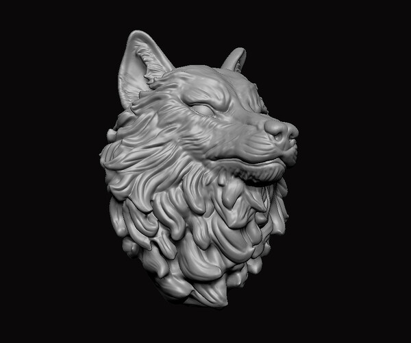 ArtStation - Wolf Head 3D print model | Resources
