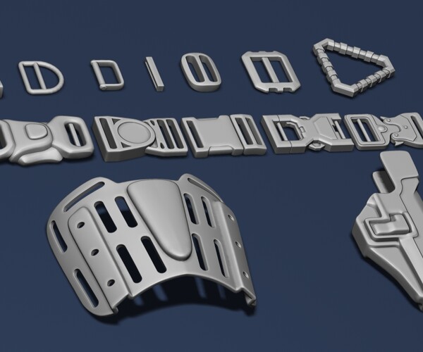 ArtStation - IMM Tactical Drop Leg Holster + buckles - tactical ...