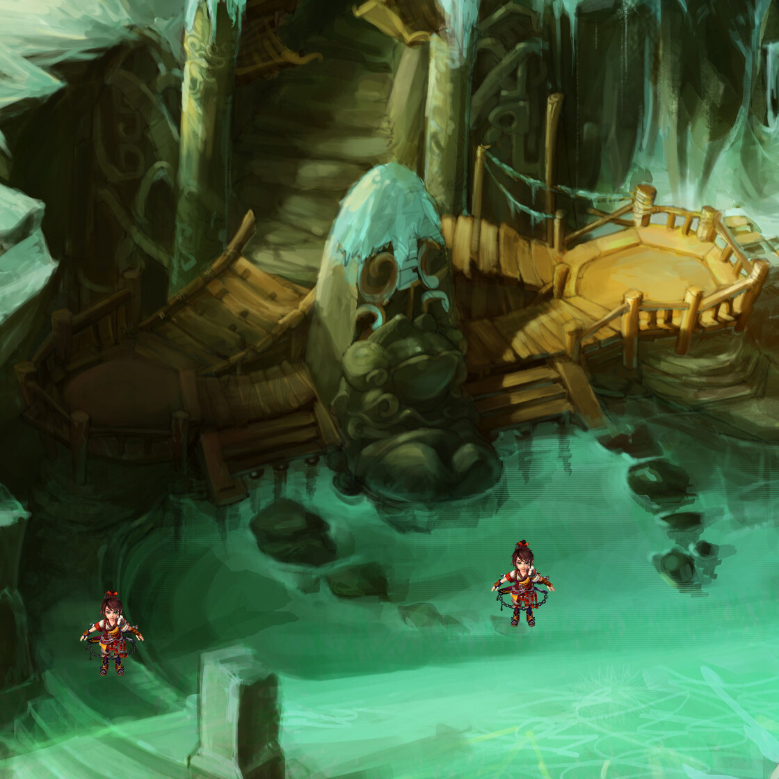 ArtStation - Huashan Mountain Road - ice and snow bridge | Game Assets