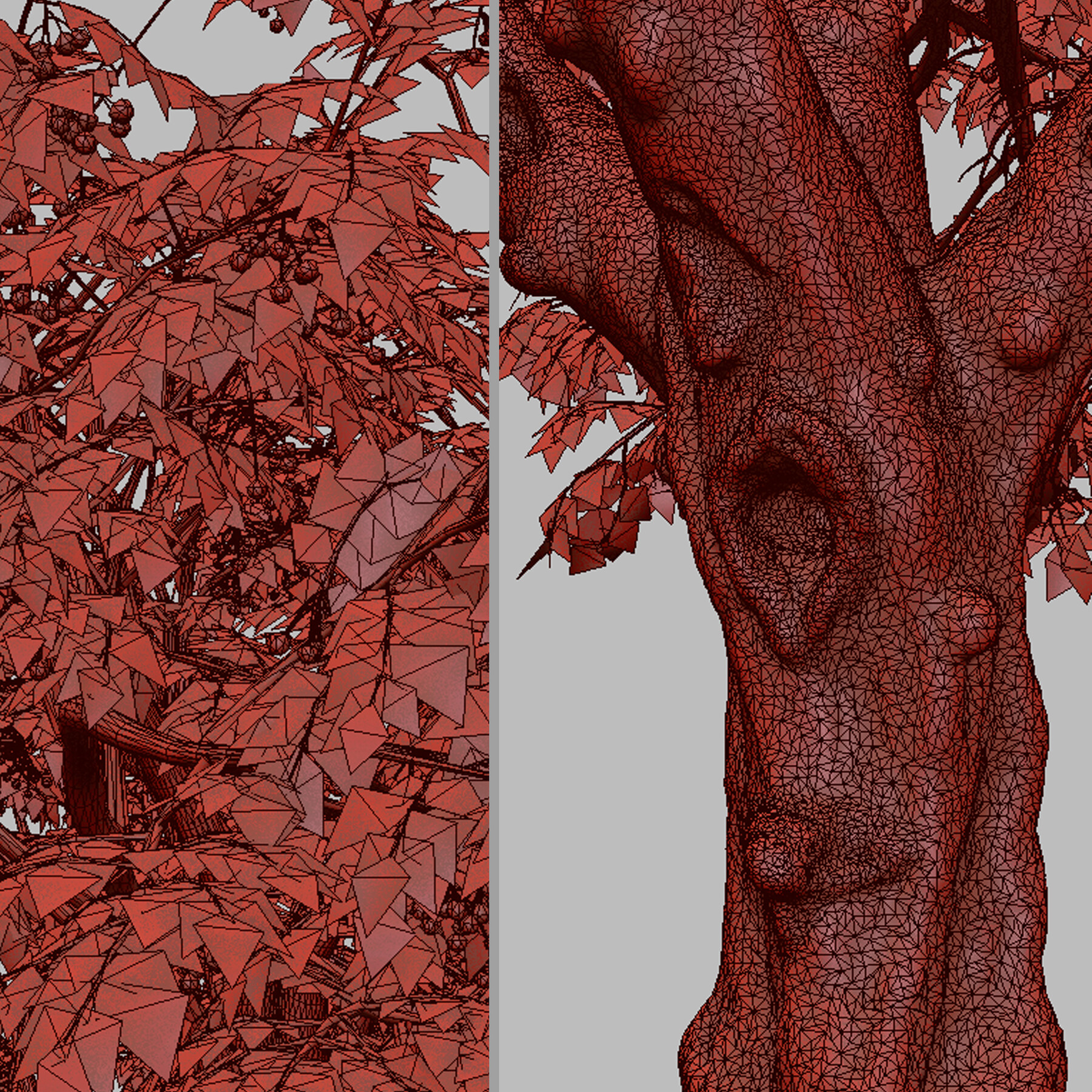 ArtStation - Set of Rowan Tree (Mountain Ash) (2 Trees) | Resources