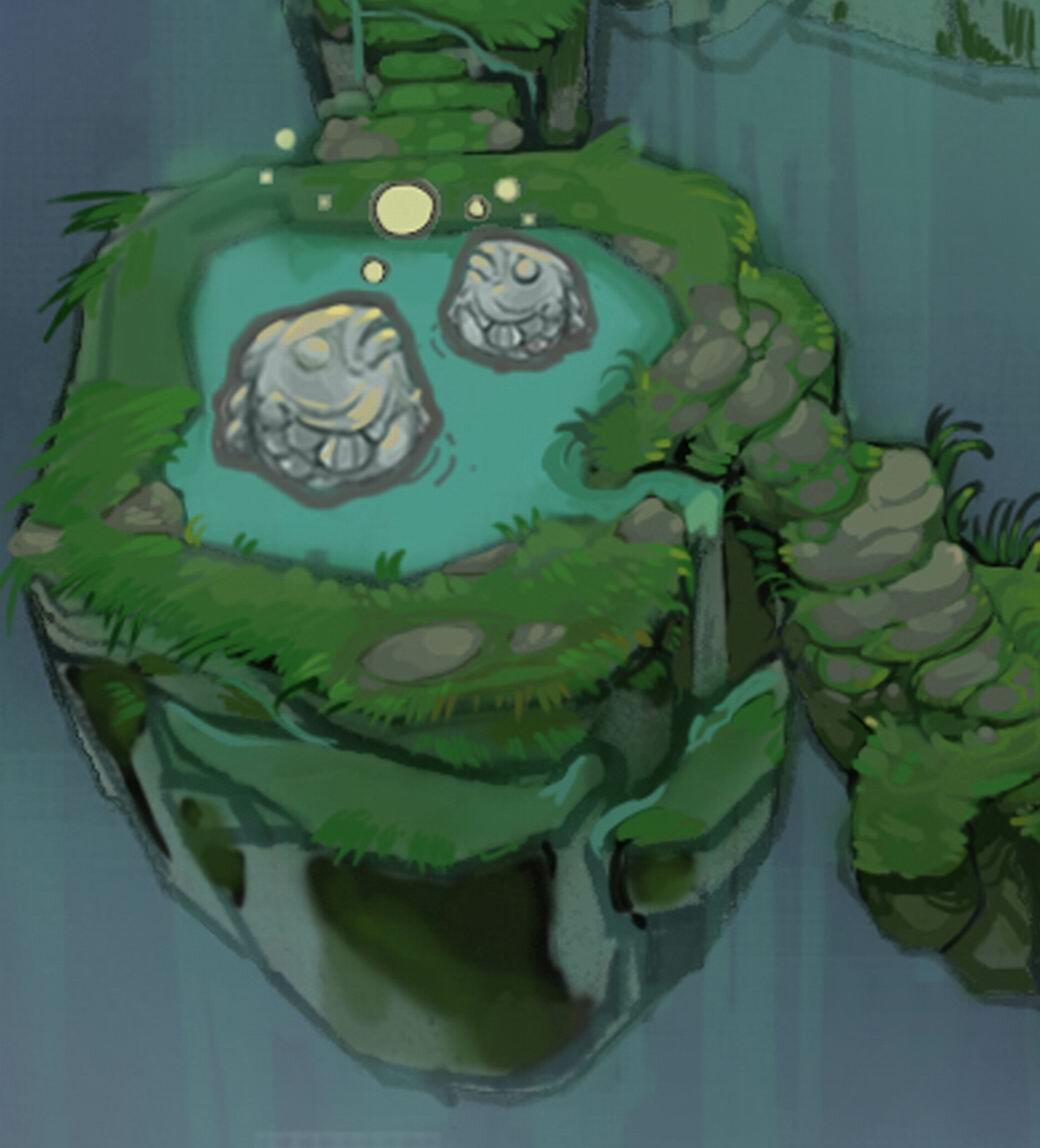 ArtStation - Cartoon mountain shape - stone fish | Game Assets