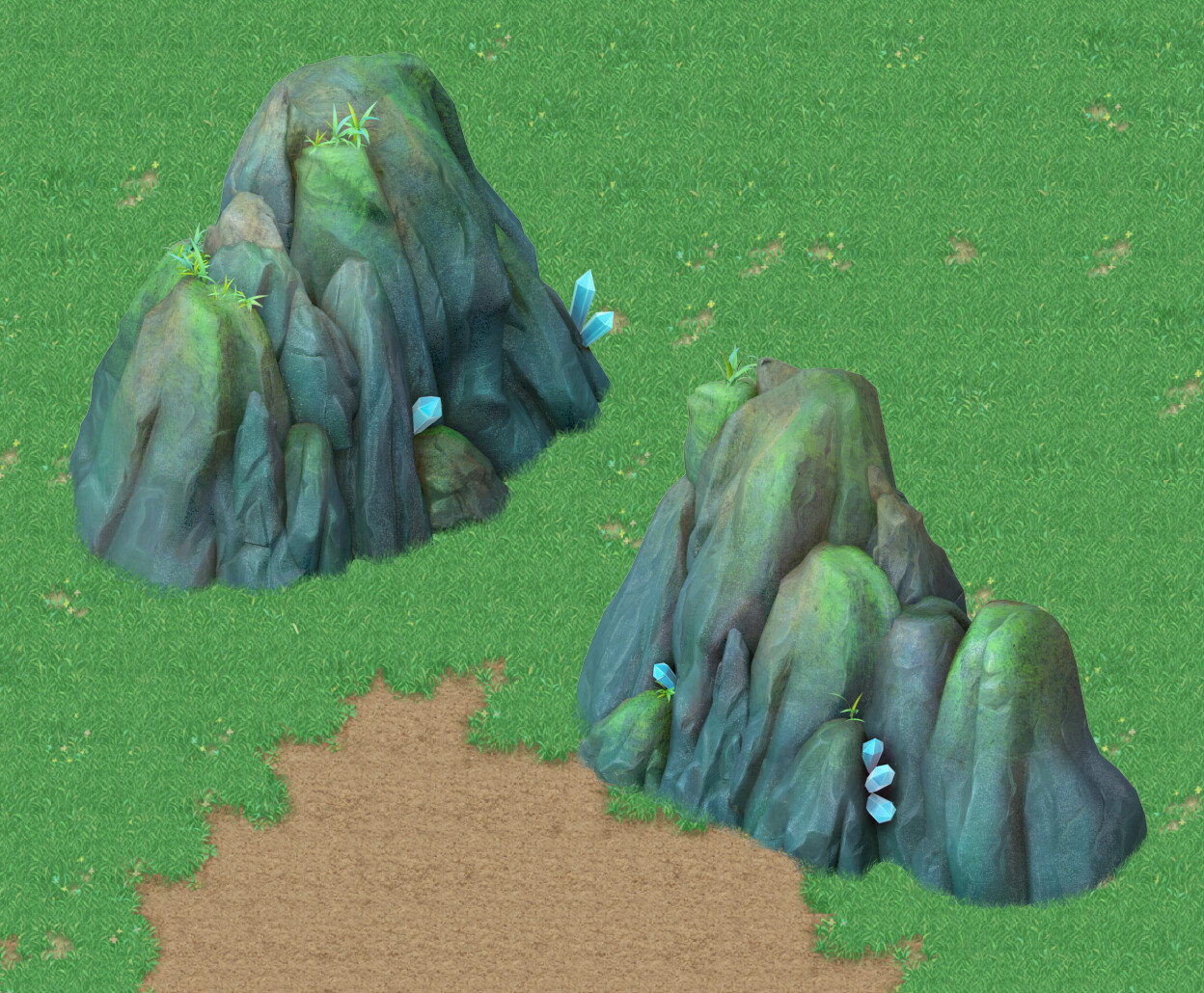 ArtStation - Cartoon Sky City - Fake Terrain 01 | Game Assets