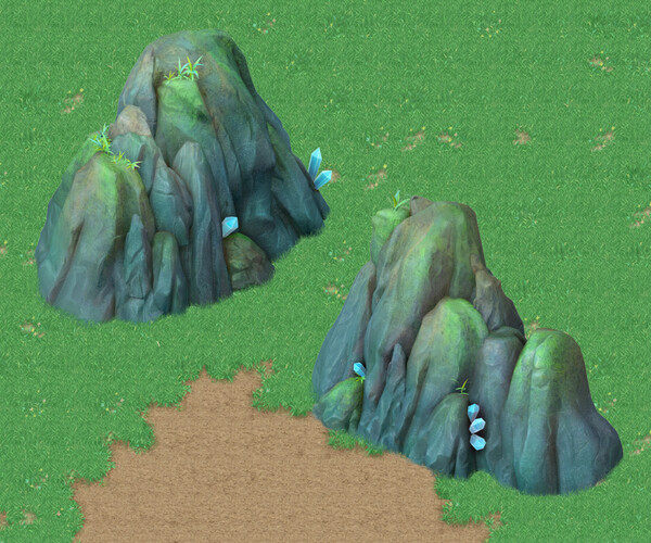 ArtStation - Cartoon Sky City - Fake Terrain 01 | Game Assets