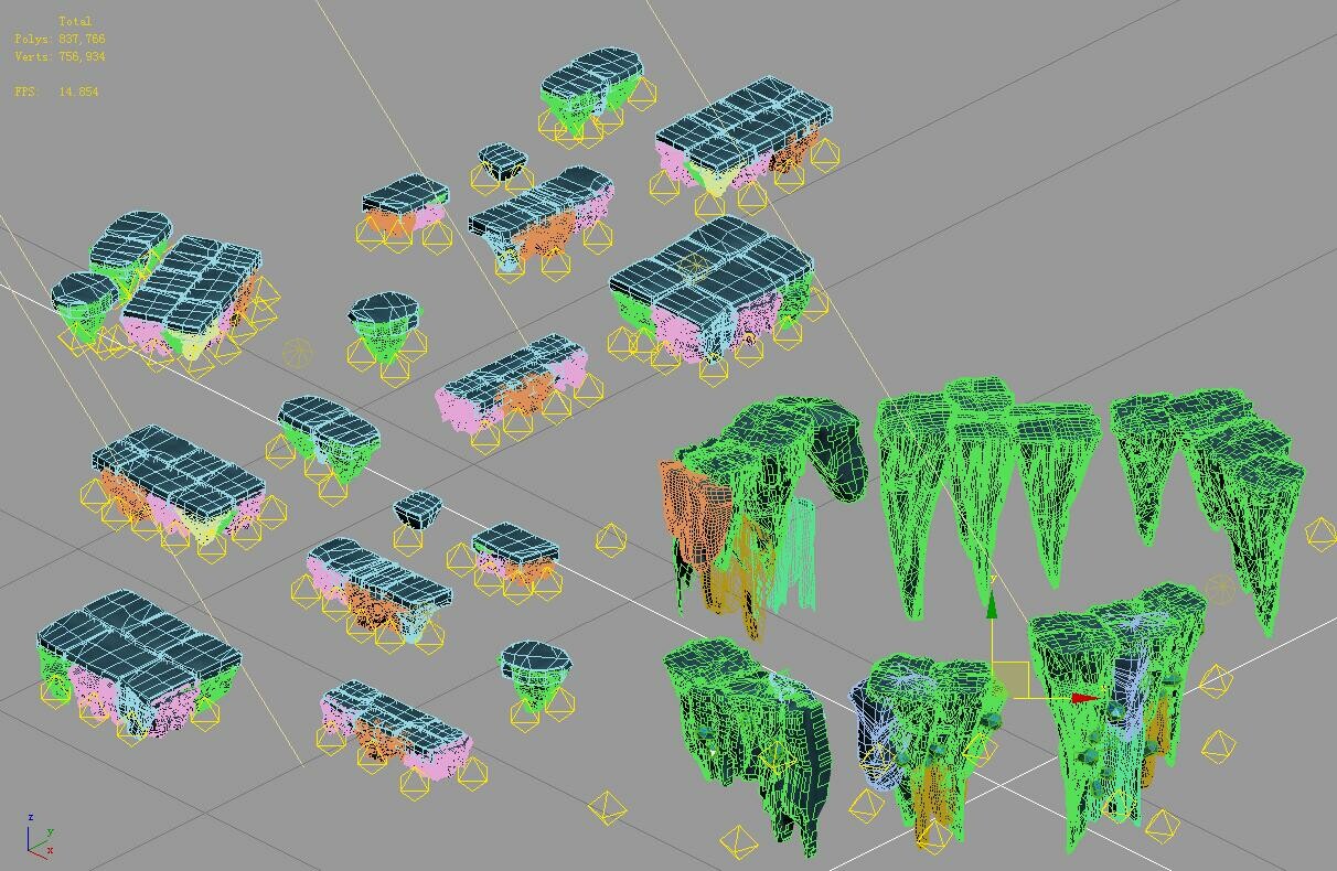 ArtStation - Cartoon Sky City - Fake Terrain 12 | Game Assets