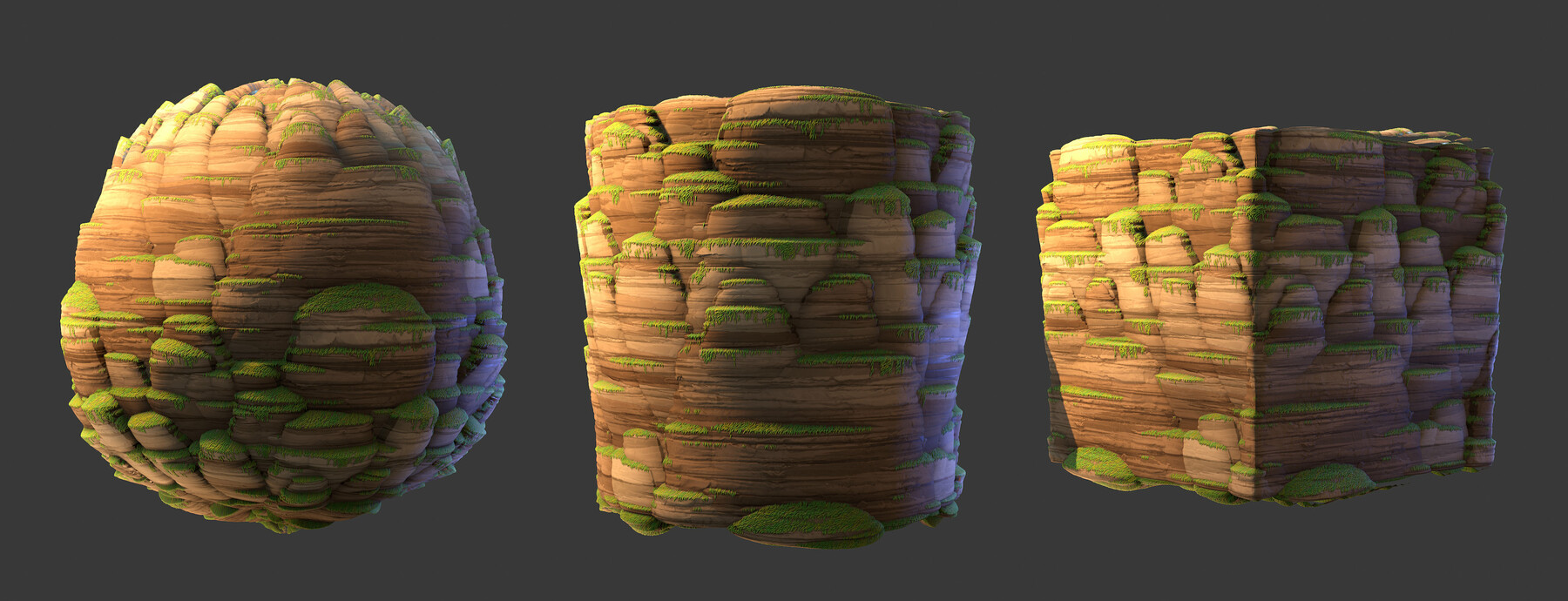 ArtStation - Stylized Natural Cliff Rock - Substance Designer | Game Assets
