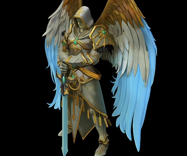 ArtStation - Seven angels altar - stone statue 01 | Game Assets