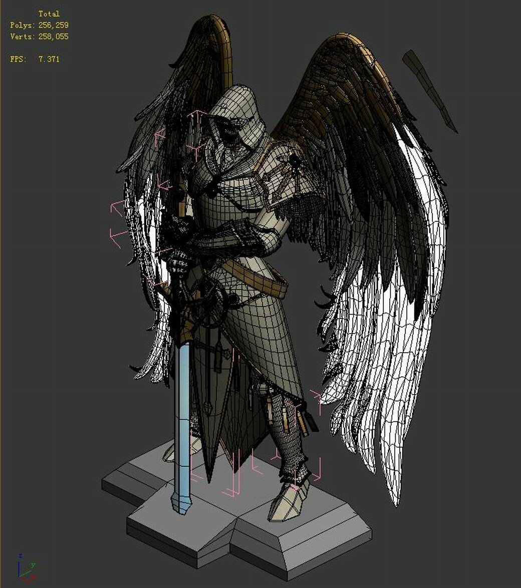 ArtStation - Seven angels altar - stone statue 01 | Game Assets