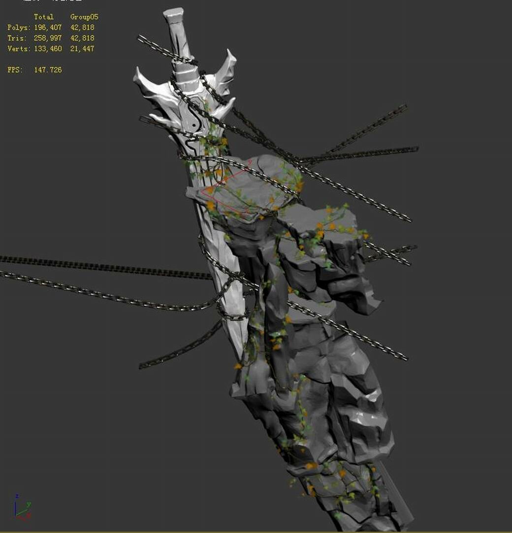 ArtStation - Quanzhen teach - stone sword | Game Assets