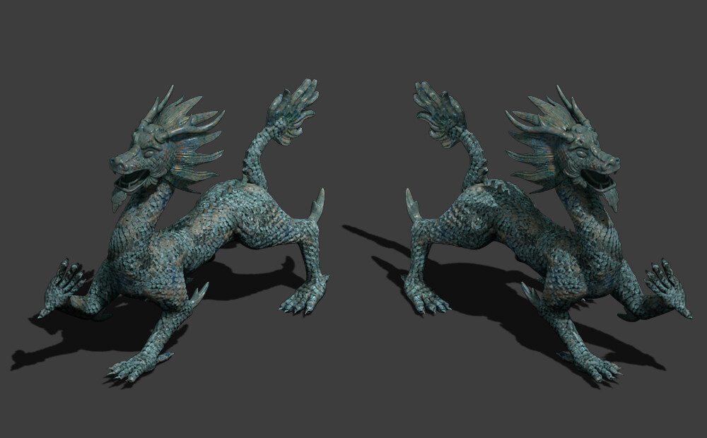 ArtStation - Stone carvings - dragon | Game Assets