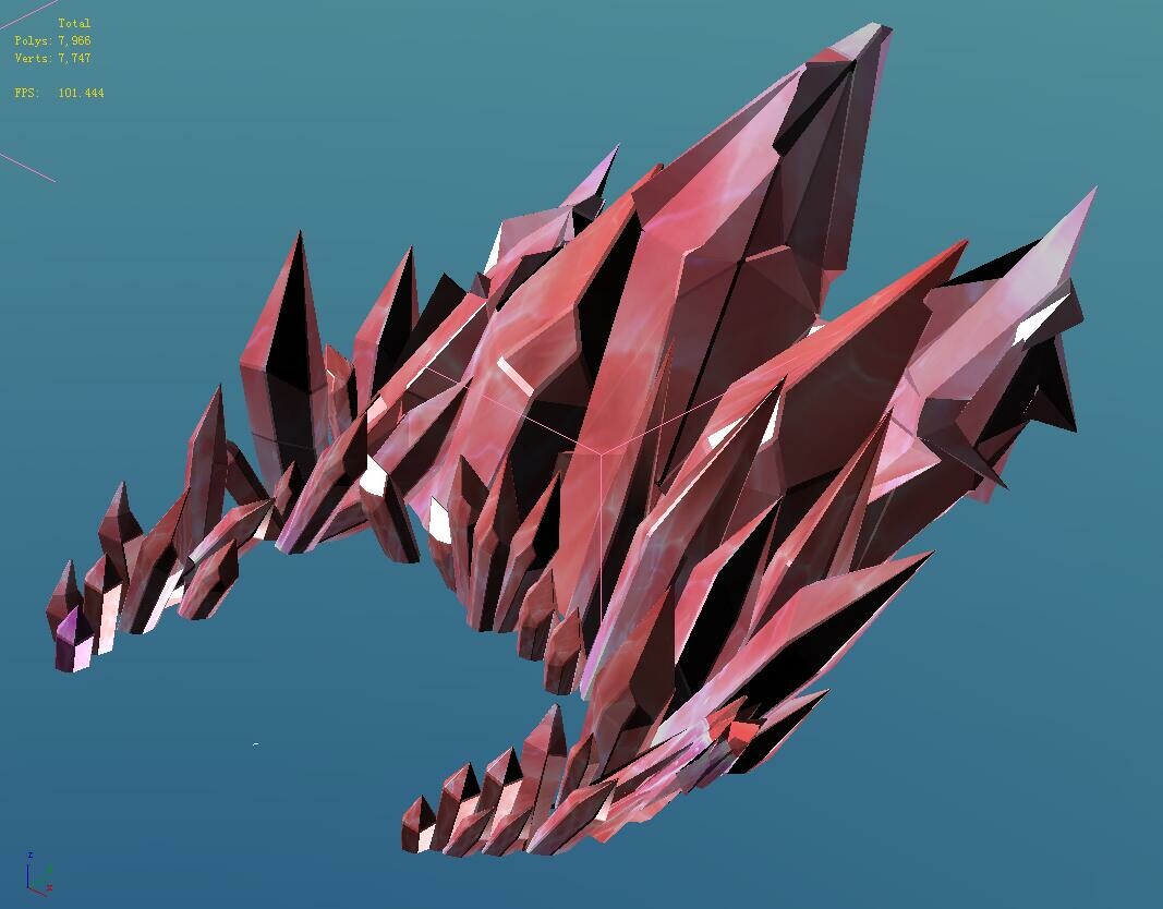 ArtStation - Crystal Swamp - Crystal - Red 01 | Game Assets