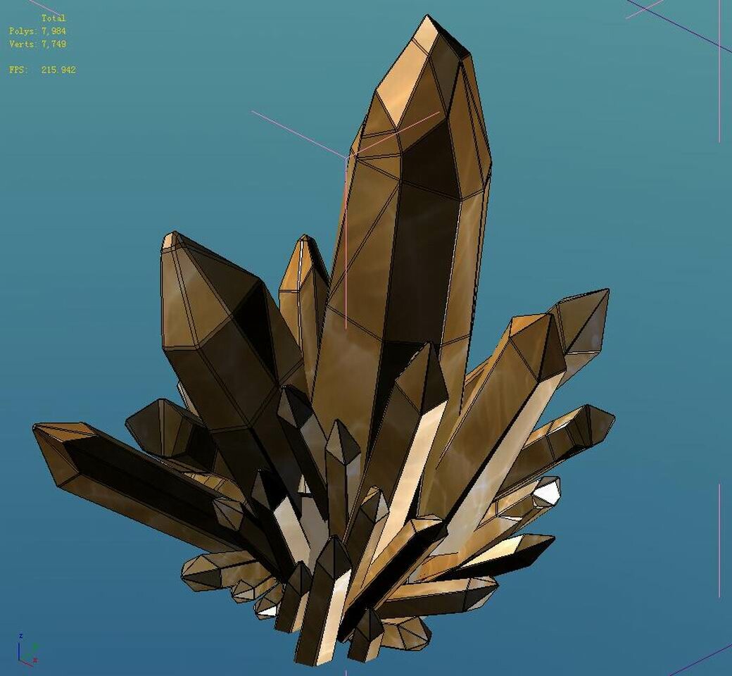 ArtStation - Crystal Swamp - Crystal - Yellow 01 | Game Assets