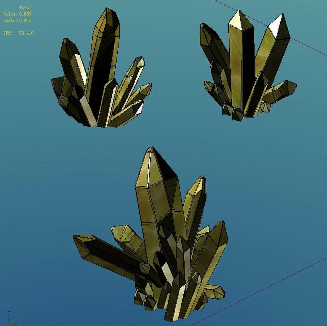 ArtStation - Crystal Swamp - Crystal - Yellow 02 | Game Assets