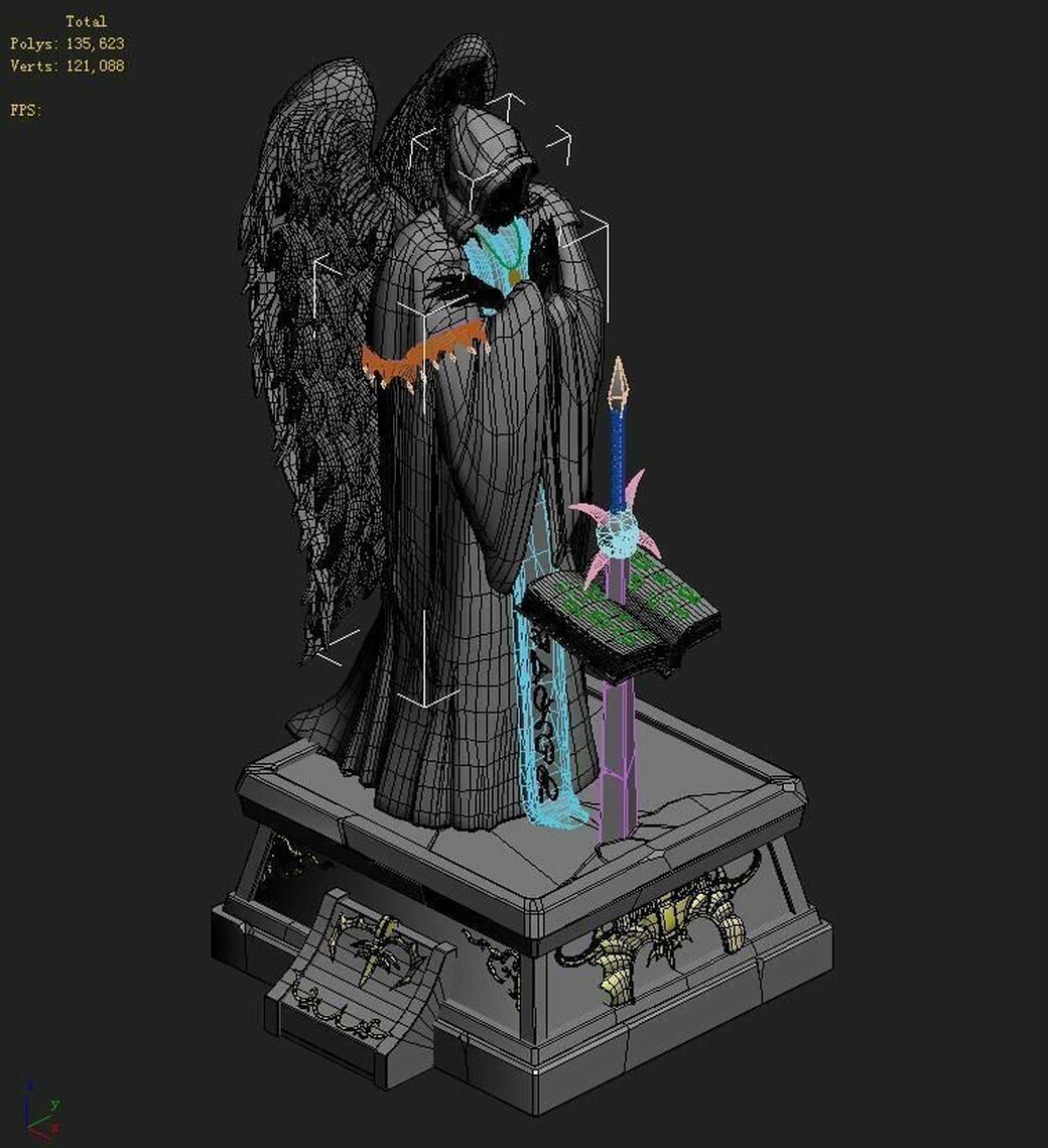 ArtStation - Library - Broken Sage Statue 01 | Game Assets