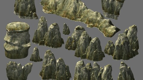 ArtStation - Journey to the West - Mountain Terrain | Game Assets
