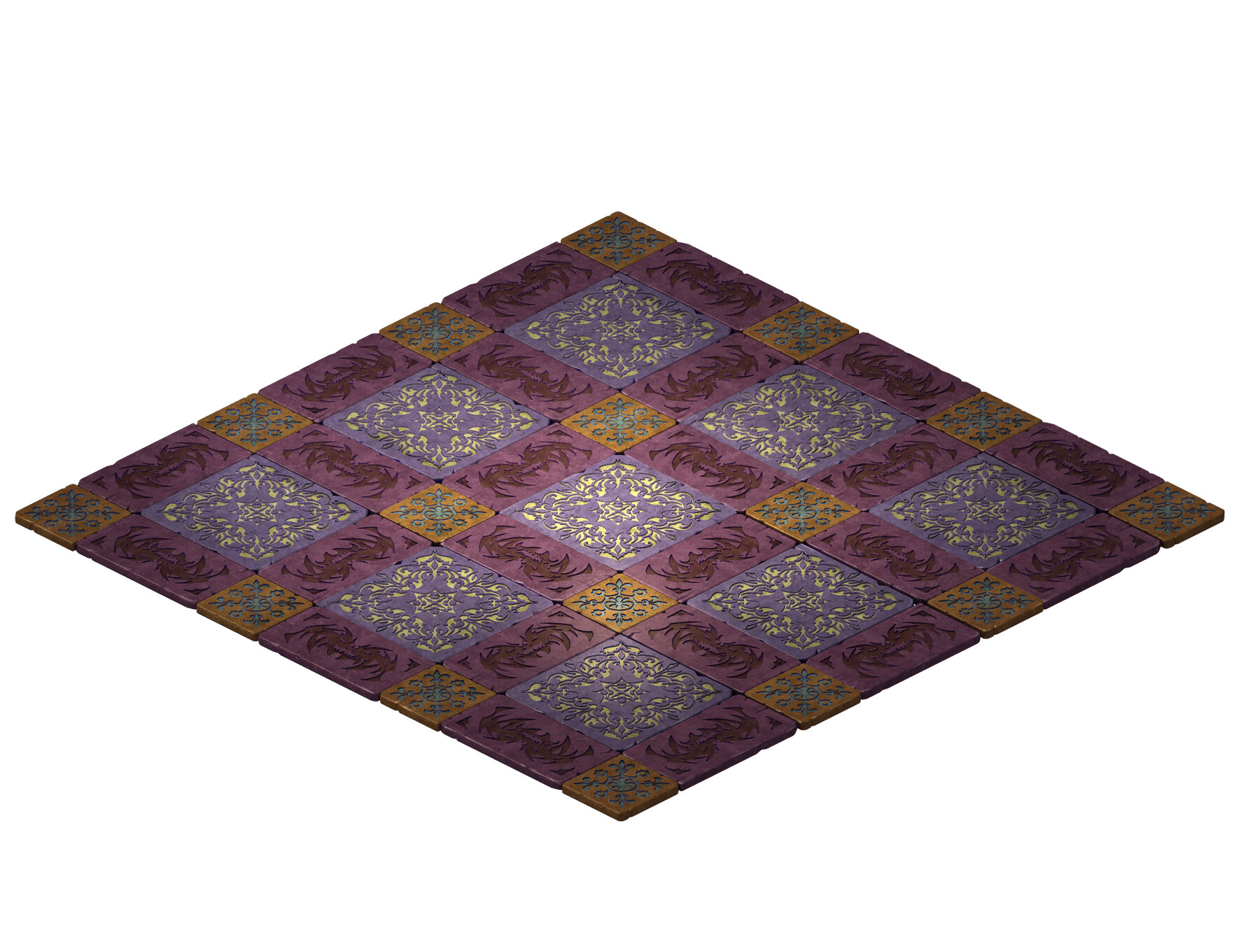 ArtStation - Evil Creature - Central High Floor Tile 01 | Game Assets