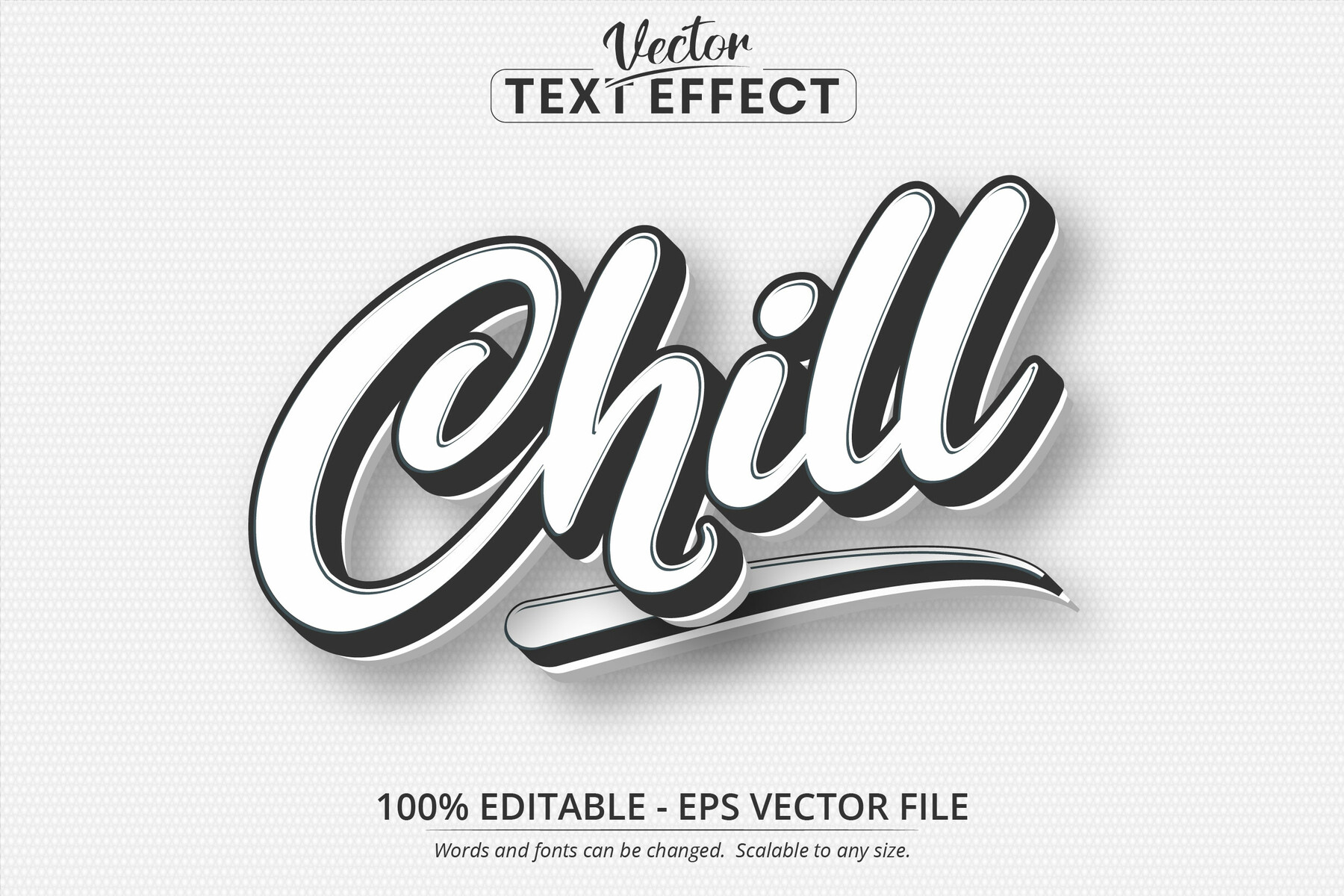 ArtStation - Chill text, minimalistic style editable text effect | Artworks
