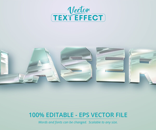 ArtStation - Laser text, holographic iridescent color wrinkled foil ...