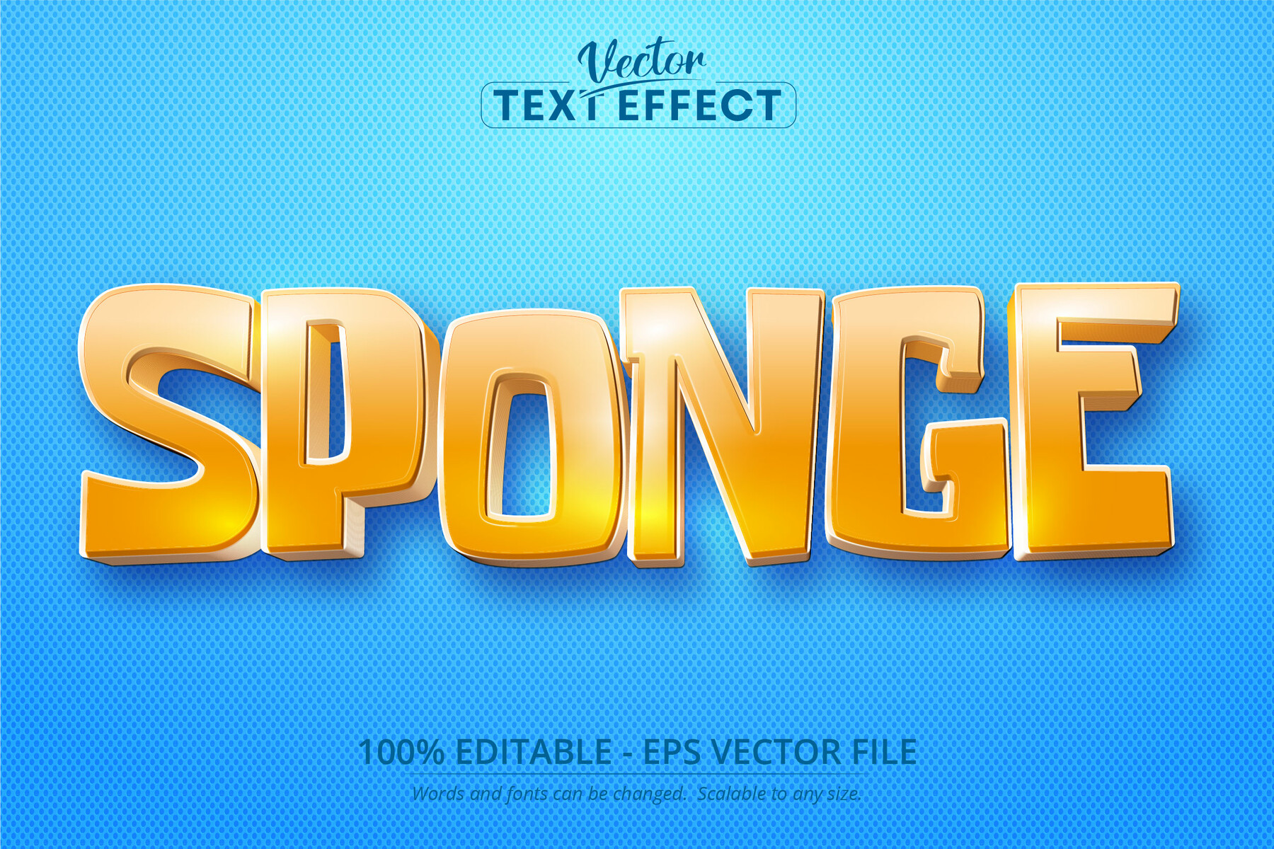 ArtStation - Sponge text, cartoon style editable text effect | Artworks