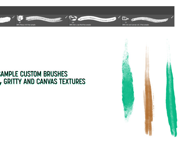 ArtStation - FREE samples - Ink & Gritty brush set for Photoshop | Brushes