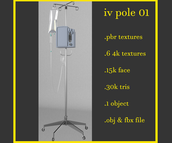 ArtStation - iv pole 3d model | Game Assets