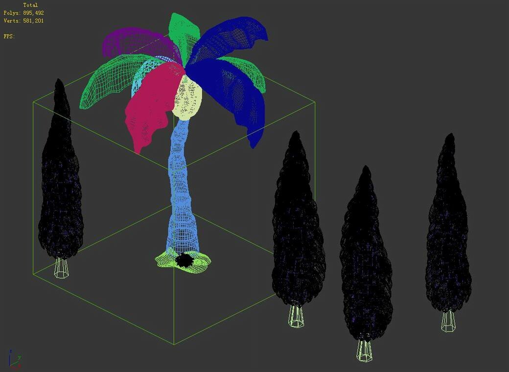 ArtStation - main city - tree combination 01 | Game Assets