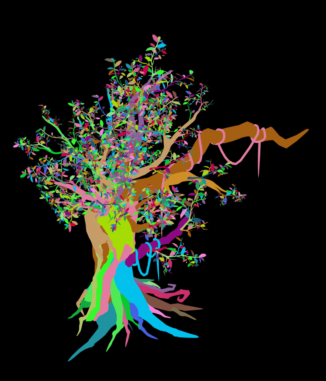 ArtStation - Fernnor Tree Cave - Left Tree 01 | Game Assets