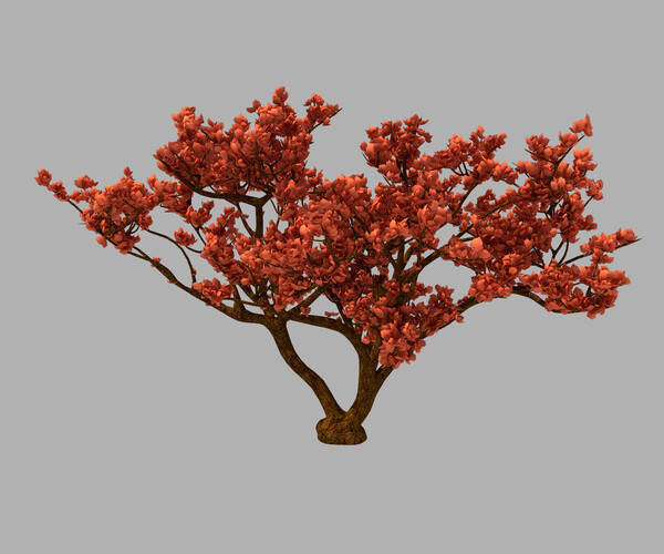ArtStation - Red Plant - Tree 03 | Game Assets