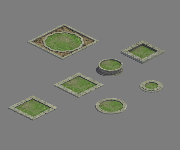 ArtStation - Flower Terrace - Flower Base 36 | Game Assets