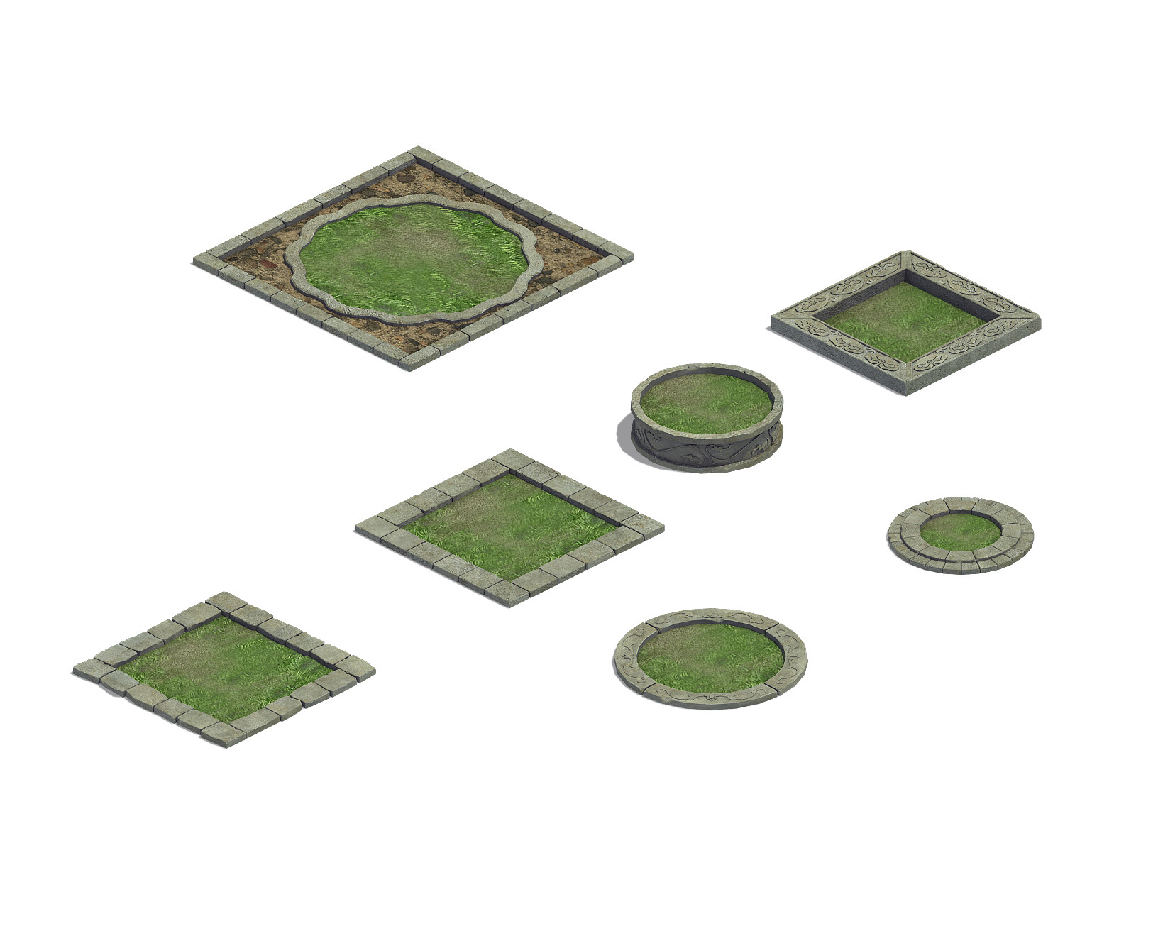 ArtStation - Flower Terrace - Flower Base 36 | Game Assets