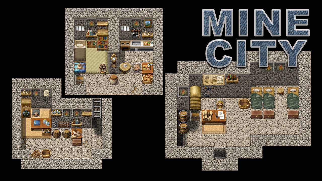ArtStation - MINE CITY (RPG MAKER Map Presets) | Game Assets