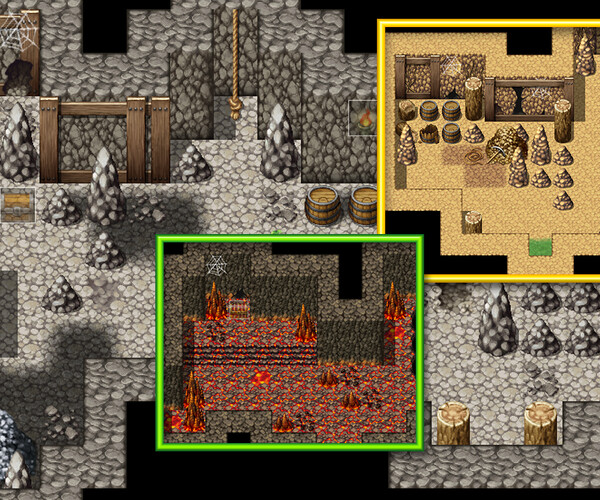 ArtStation - DUNGEONS (RPG MAKER Map Presets) | Game Assets