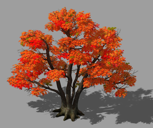ArtStation - Forest - Red Tree 02 | Game Assets