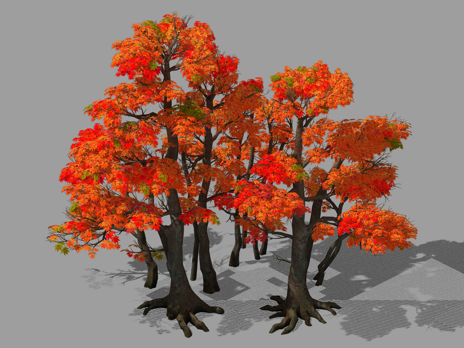 ArtStation - Forest - Red Tree 03 | Game Assets