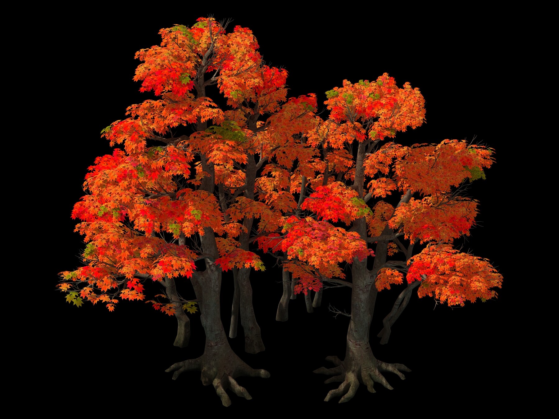 ArtStation - Forest - Red Tree 03 | Game Assets