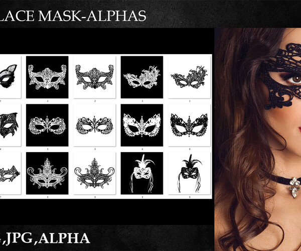 ArtStation - 31 SEXY LACE MASK-ALPHAS-vol 2 | Brushes