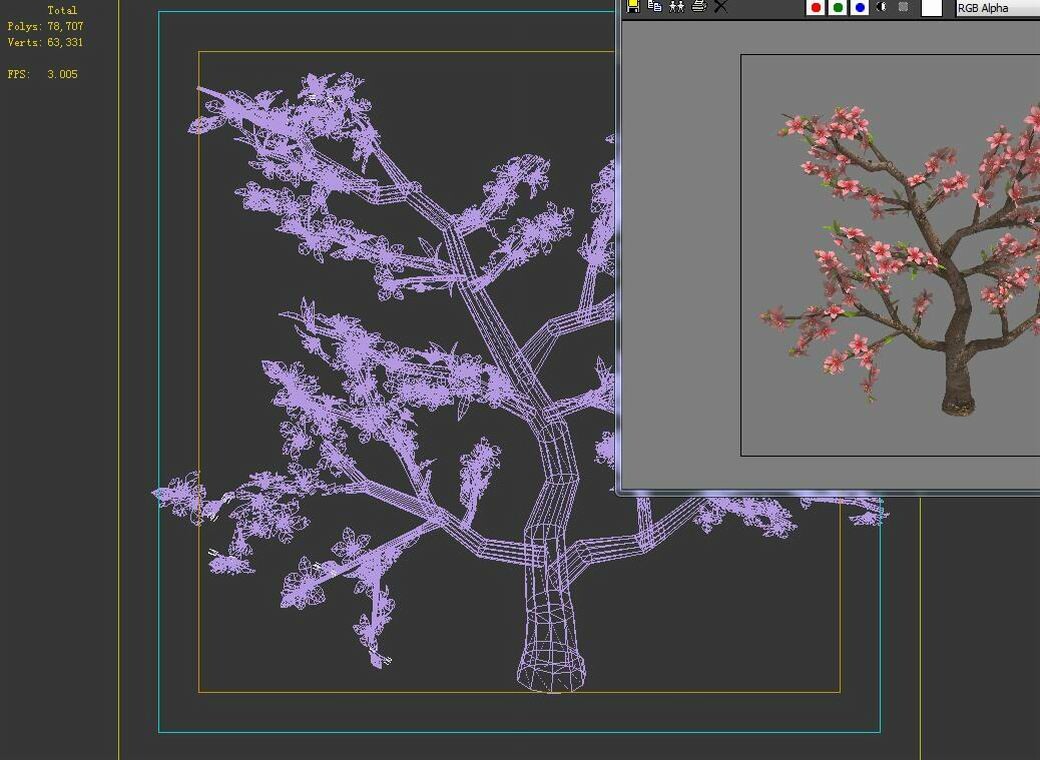 ArtStation - Trees - Peach 27 | Game Assets
