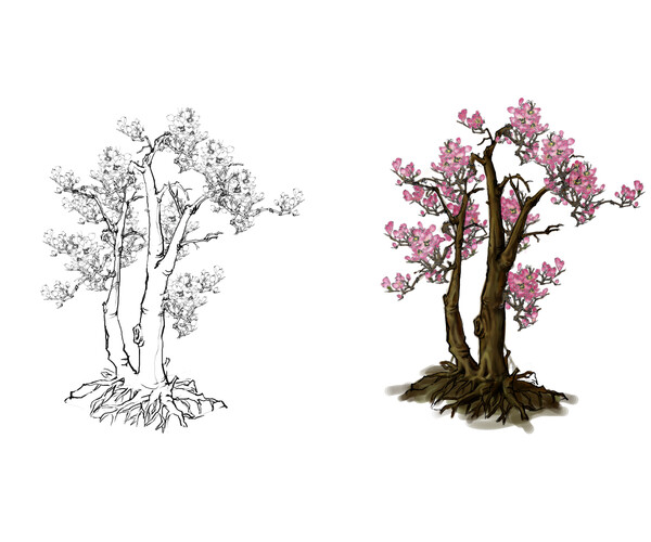 ArtStation - Peach Tree 336 | Game Assets